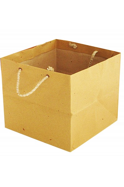 Kraft Paper Cake Bag with Jute Handles - 10 x 10 x 10 Inches | Paper ...